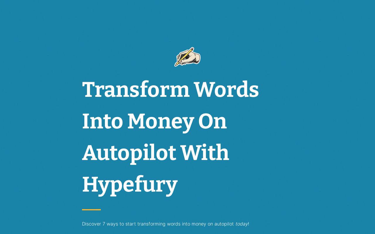 Transform words into money on autopilot with Hypefury | Words Into Money